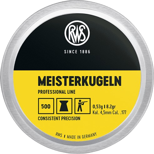 RWS Meisterkugeln 4,49mm 0,53g Ilma-ase Luoti - Metsoase.fi verkkokauppa