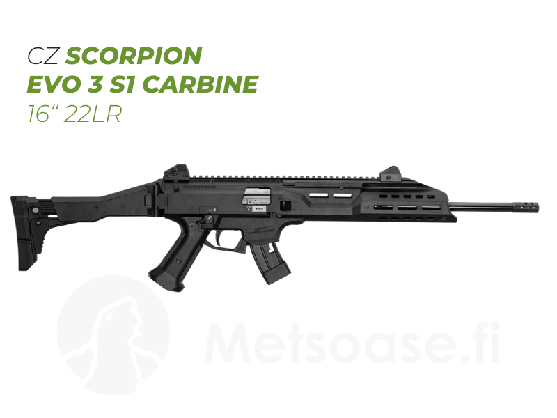 CZ Scorpion EVO 3 S1 Carbine 16" 22LR - Metsoase.fi verkkokauppa